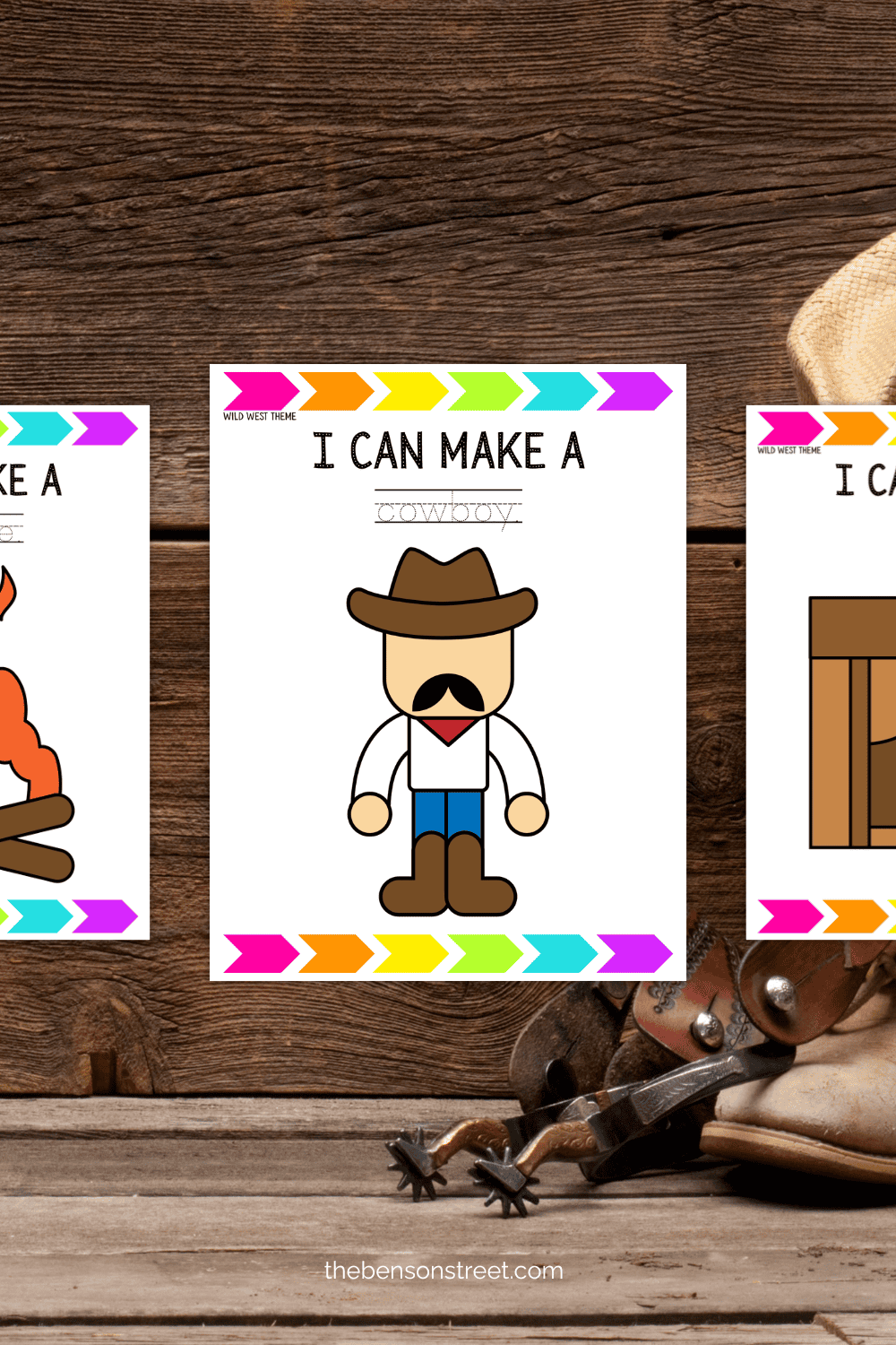 Free Printable Wild West Playdough Mats for Sensory Play - The Benson ...